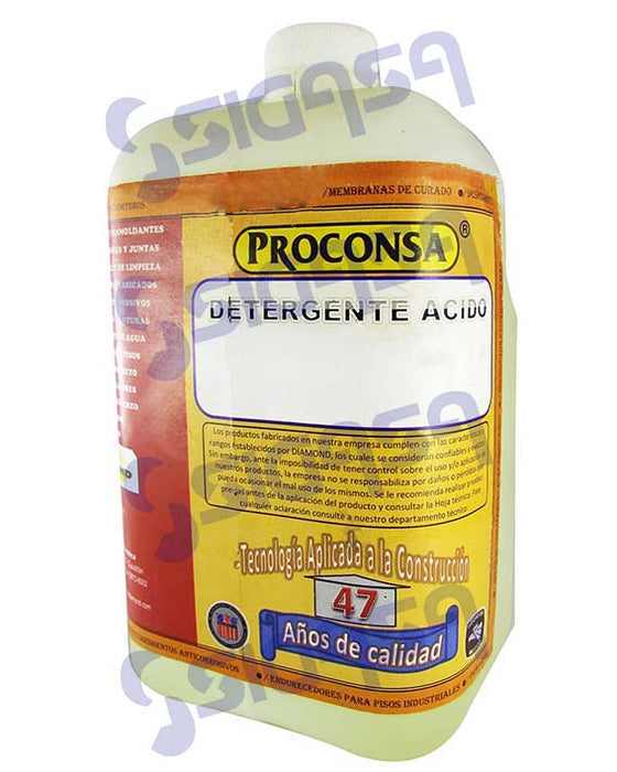 DETERGENTE ACIDO 4 LITROS PROCONSA — SIGASA
