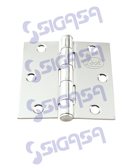 BISAGRA LOCK LBC20NS 2x2 NIQUEL SATINADO — SIGASA