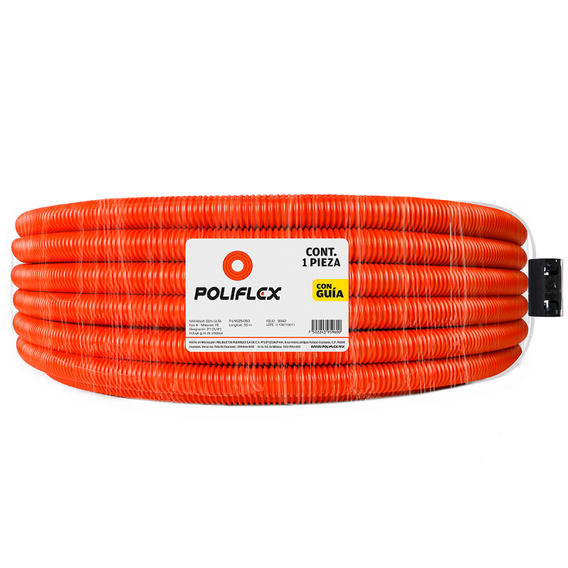 Poliflex original naranja 3/4" x 50 mts con guia - Sigasa — SIGASA