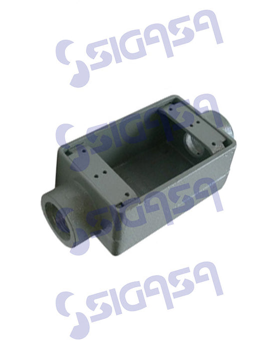 Condulet rectangular fsc- 34 3/4 (2 salidas/paso) - Sigasa — SIGASA