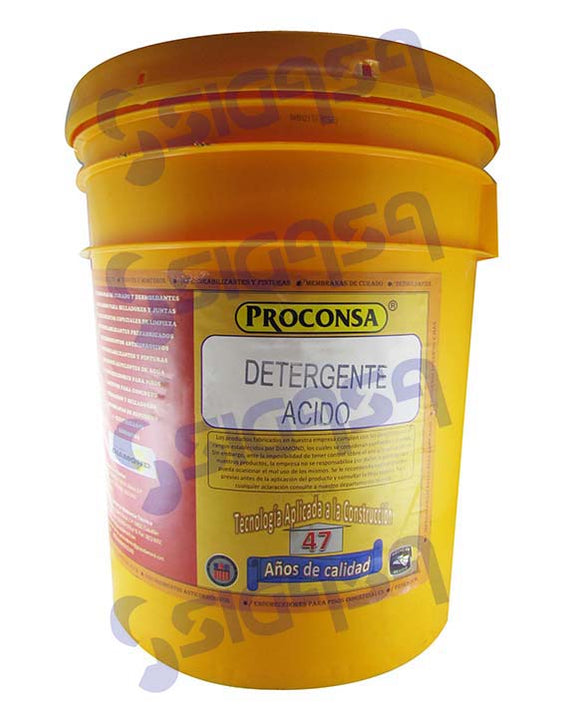 DETERGENTE ACIDO 19 LITROS PROCONSA — SIGASA